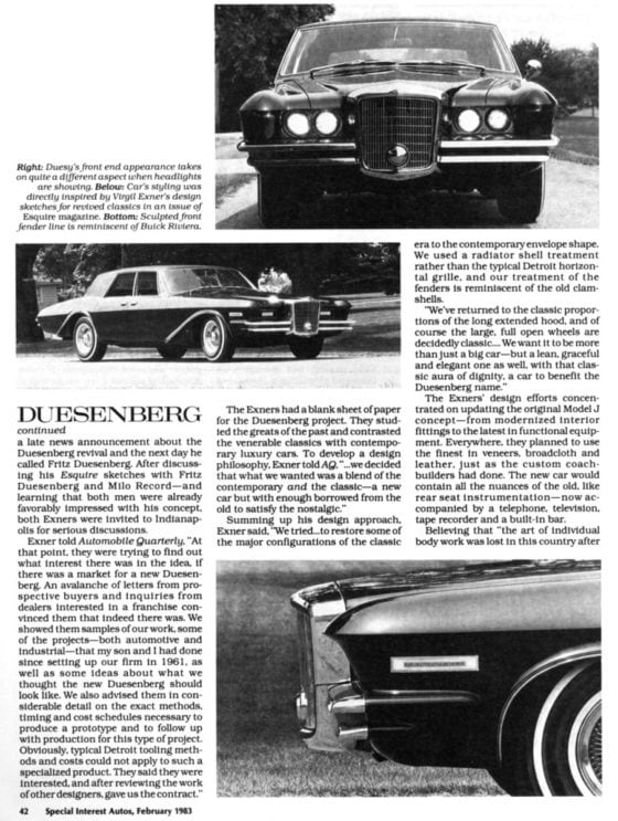 1966 Virgil Exner Duesenberg… – Gatsby Online