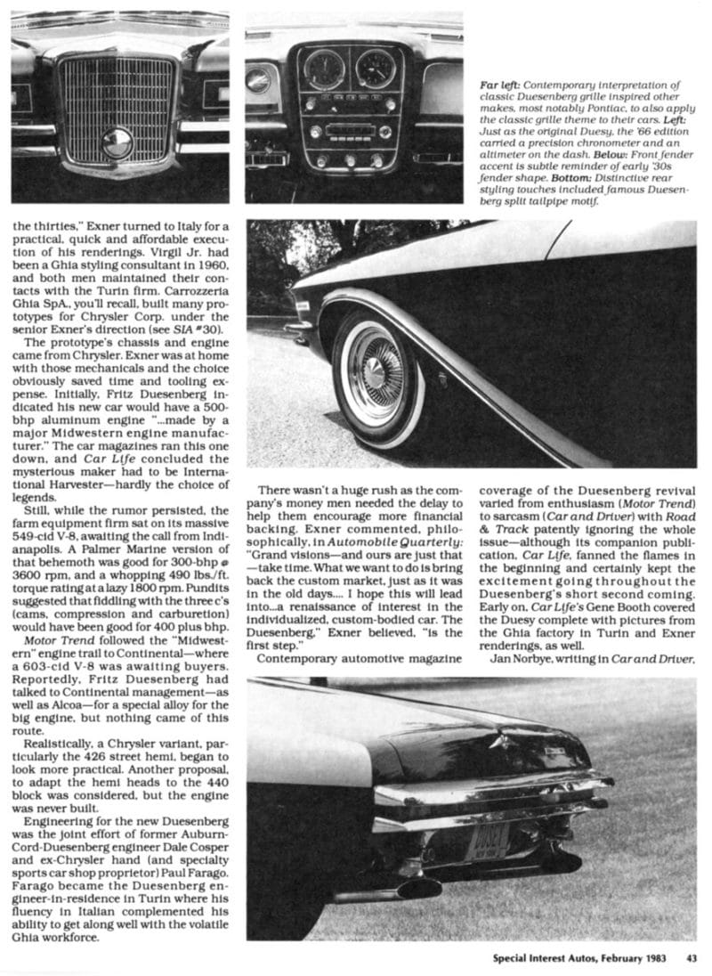 1966 Virgil Exner Duesenberg… – Gatsby Online