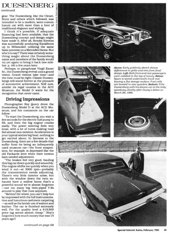 1966 Virgil Exner Duesenberg… – Gatsby Online